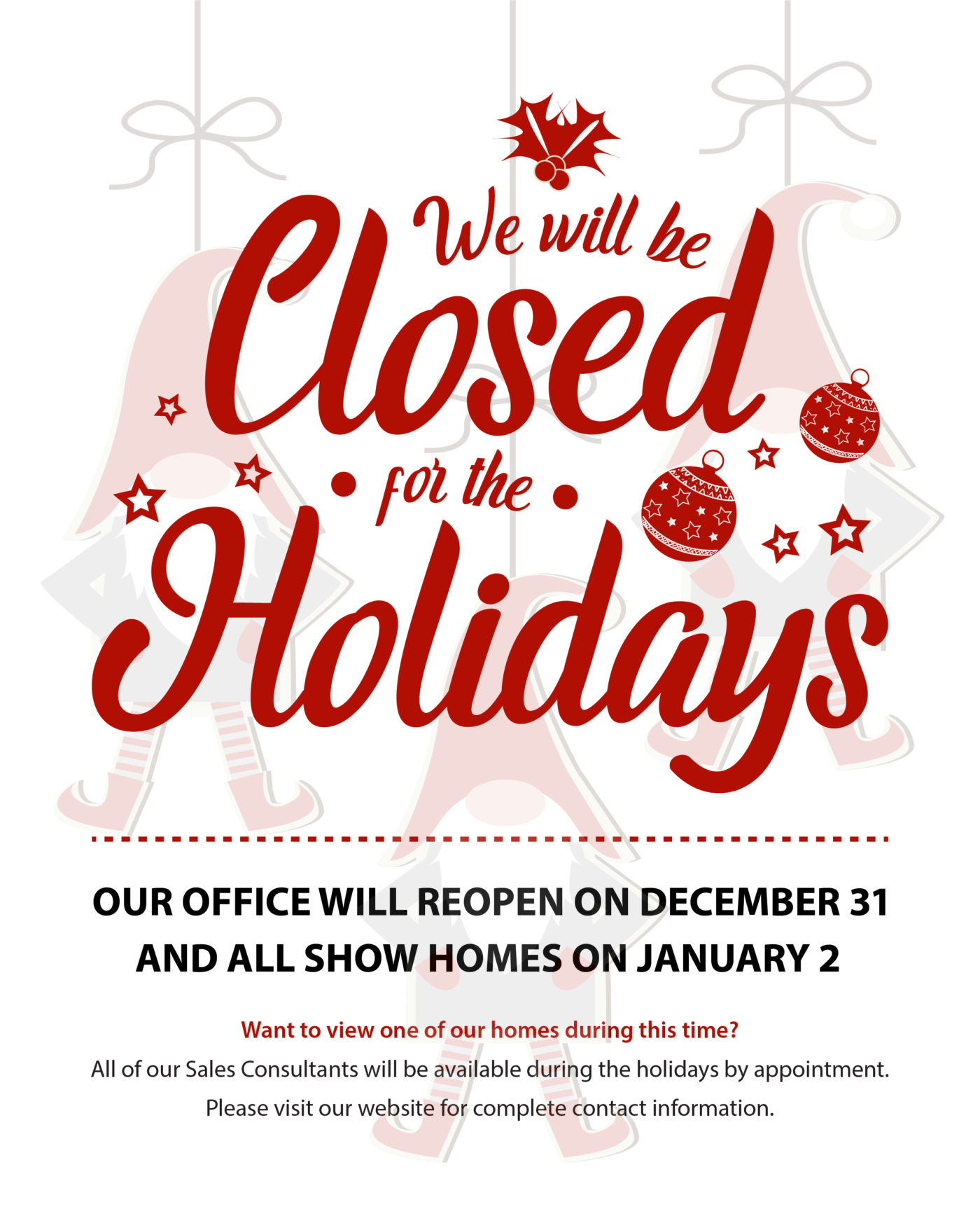 We Are Closed For The Christmas Holidays We Are Closed For The Christmas Holidays